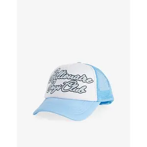 BILLIONAIRE BOYS CLUB Diamond Script Woven Trucker Cap - Blue White