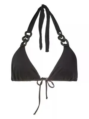 LENNY NIEMEYER Chain-link Halterneck Bikini Top - Black