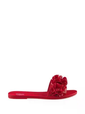 Melissa Babe Springtime Floral Slides - Red