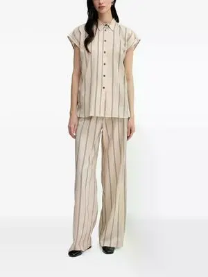 MARC AUREL Striped Wide Leg Trousers