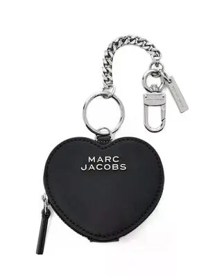 Marc Jacobs Heart Cookie Leather Charm - Black