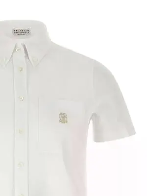 Brunello Cucinelli Embroidered Logo Pocket Shirt