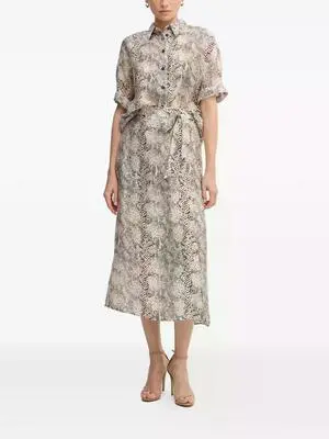MARC AUREL Snakeskin-pattern Midi Skirt