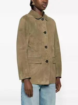 Tagliatore Button Pocket Suede Jacket