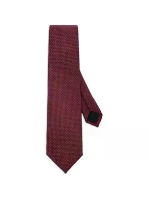 Corneliani Patterned Silk Neck Tie - Red