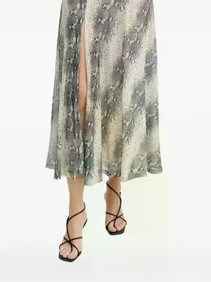 Bardot Lea Snakeskin-print Maxi Dress