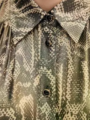 MARC AUREL Snake-print Button-down Shirt