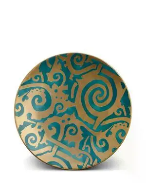 L'Objet Fortuny Swirl-pattern Plate - Green
