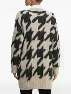 OUI Houndstooth Button Cardigan