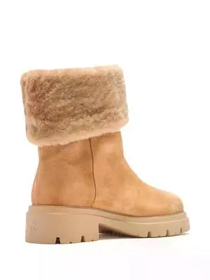 STUART WEITZMAN Hudson Fur-trim Suede Boots