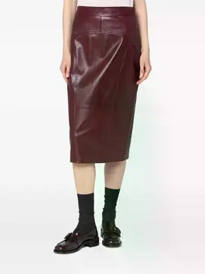 Max Mara Leather Pencil Skirt