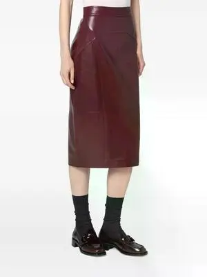 Max Mara Leather Pencil Skirt