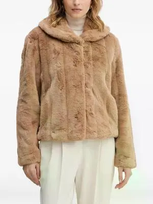 Guess Hooded Faux Fur Jacket