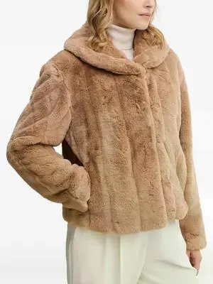Guess Hooded Faux Fur Jacket