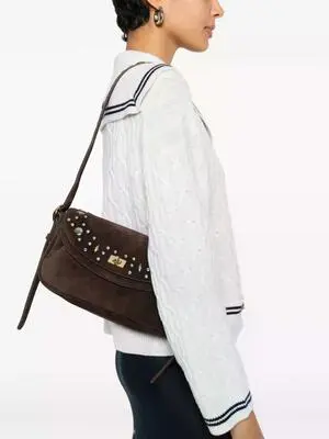 Sandro Embellishment Flap Shoulder Bag