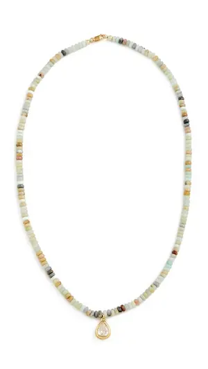 Alexa Leigh Beaded Necklace With Crystal Pendant