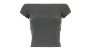 Alexander Wang Hotfix Graphic Baby Tee - Grey