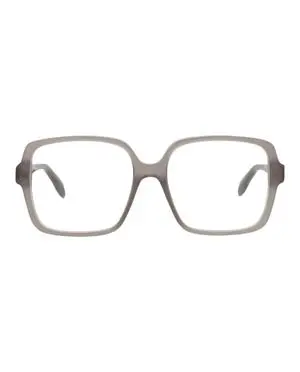 Alexander McQueen Square Frame Acetate Optical Frames - Grey Grey Transparent (am0286o/30009397/005)