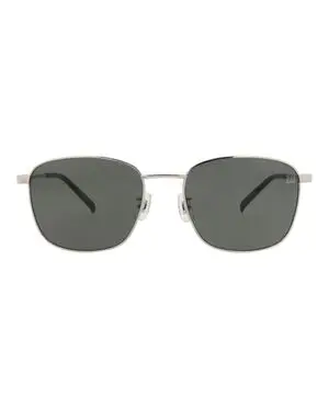 Dunhill Square Frame Metal Sunglasses - Silver Silver Grey (du0065s/30014061/004)