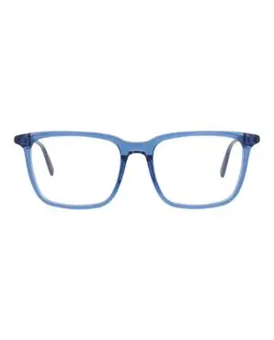 Montblanc Acetate Square Frame Optical Eyeglasses - Blue Blue Transparent (mb0011o/30006759/019)