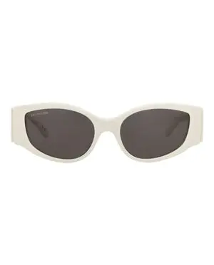 Balenciaga Cat Eye Recycled Acetate Sunglasses - White White Grey (bb0258s/30013963/012)