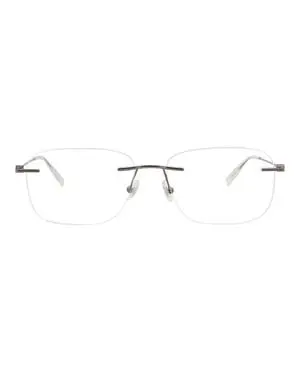 Montblanc Square Metal Optical Frames Ruthenium Ruthenium Transparent (mb0075o/30007961/001)
