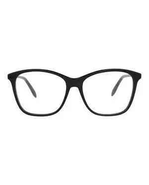 Alexander McQueen Square Frame Acetate Optical Frames - Black Black Transparent (am0191o/30006940/001)
