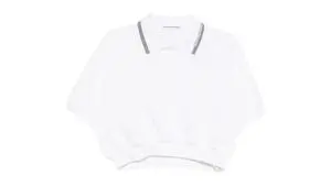 Alexander Wang Relaxed Cropped Cinched Polo Shirt - White