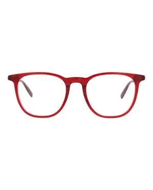Montblanc Acetate Square Frame Optical Frames - Burgundy Burgundy Transparent (mb0010o/30006803/018)