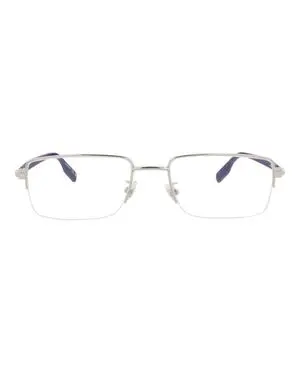 Montblanc Montblanc Square Frame Metal Optical Frames Silver Blue Transparent (mb0188o/30011381/005)