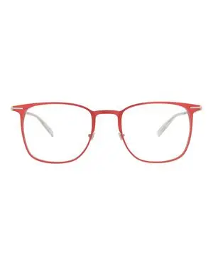 Montblanc Square Frame Aluminium Optical Frames - Red Silver Transparent (mb0232o/30013546/006)