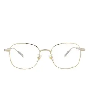 Montblanc Square Frame Metal Optical Frames - Gold Gold Transparent (mb0238ok/30013552/001)
