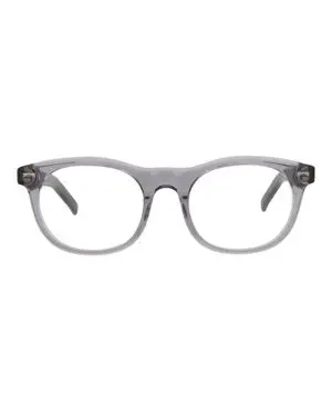 Montblanc Acetate Square Frame Eyeglasses - Grey Black Transparent (mb0229o/30013543/007)