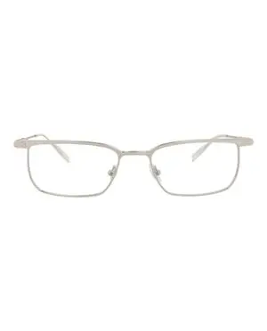 Montblanc Square-frame Metal Optical Frames Silver Silver Transparent (mb0219o/30012171/001)