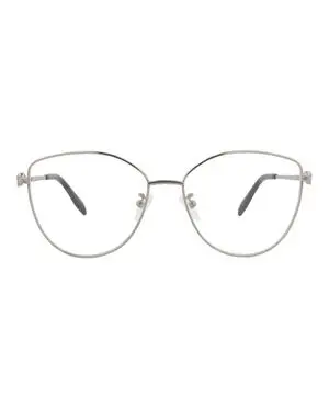 Alexander McQueen Cat Eye Metal Optical Frames - Ruthenium Ruthenium Transparent (am0320o/30010862/001)