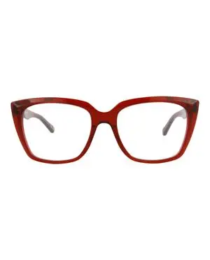 Balenciaga Cat Eye Acetate Optical Frames - Red Red Transparent (bb0062o/30008236/005)