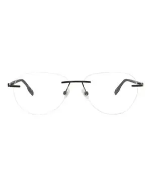 Montblanc Round-frame Optical Frames - Black Black Transparent (mb0186o/30011382/001)