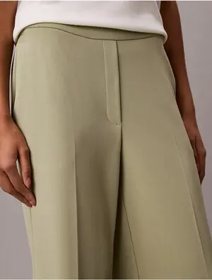 Calvin Klein Stretch Crepe Travel Pants - Tea