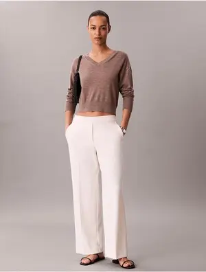 Calvin Klein Straight Leg Pants For Women
