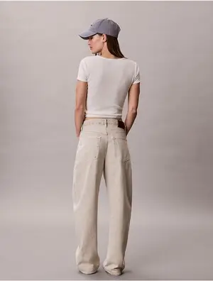 Calvin Klein Relaxed Barrel Jeans - Marbled Bone