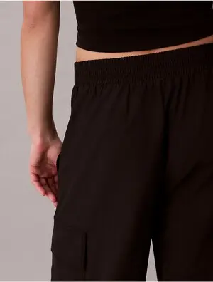 Calvin Klein Commuter Wide Leg Cargo Pants - Black