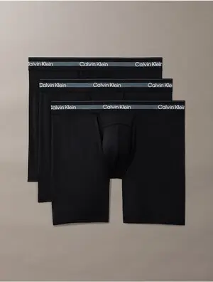 Calvin Klein Icon Active Mesh 3-pack Long Boxer Brief - Black Multi