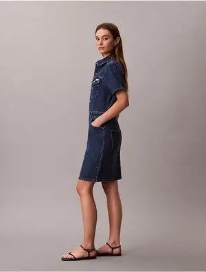 Calvin Klein Denim Mini Trucker Dress