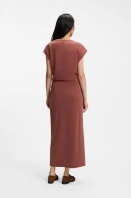 BOSS Jersey Maxi Skirt With Twist Detail