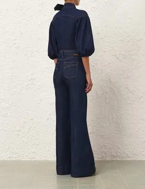 Zimmermann Denim Fitted Blouse