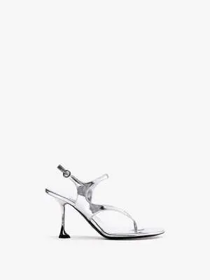 Proenza Schouler Tee Thong Sandals Silver