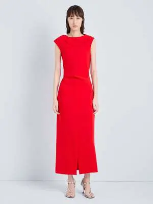 Proenza Schouler Damea Matte Crepe Dress - Tomato