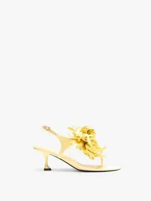 Proenza Schouler Tee Thong Flower Sandals - Citrus