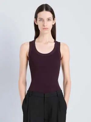 Proenza Schouler Roberts Knit Tank - Aubergine