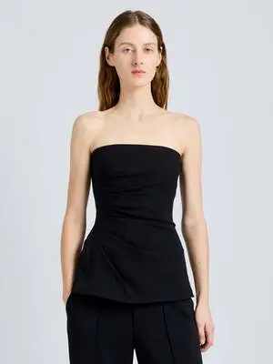 Proenza Schouler Damea Strapless Top - Black